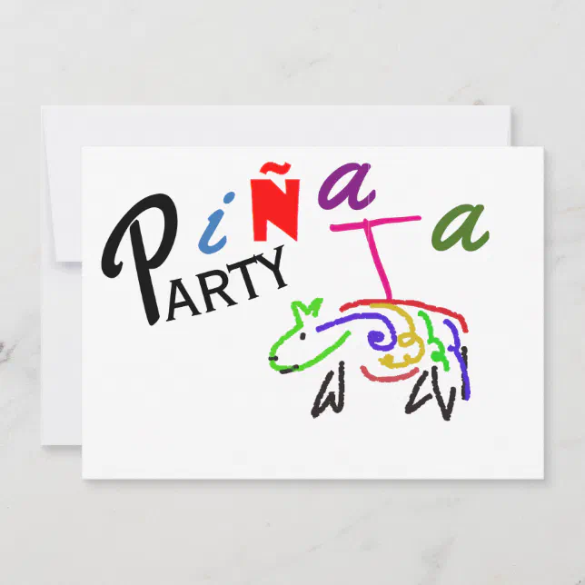 Pinata Party Birthday Invitation | Zazzle