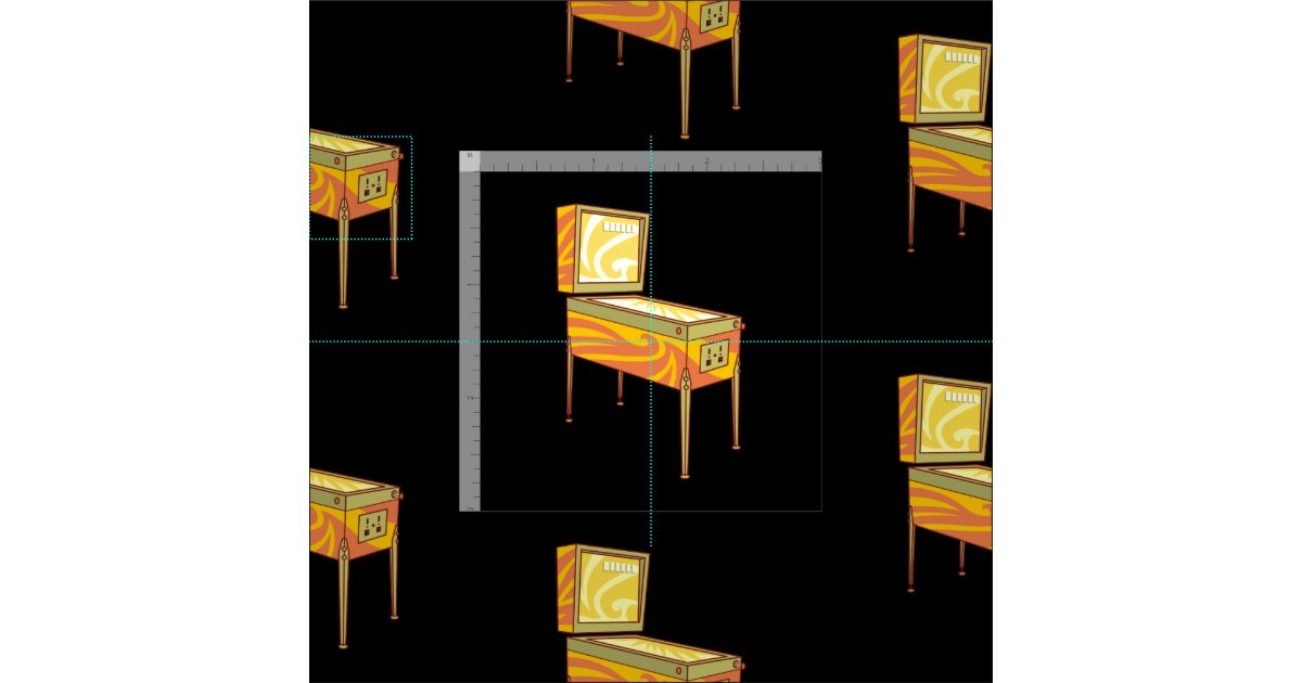 Pinball Machine Pattern Fabric | Zazzle