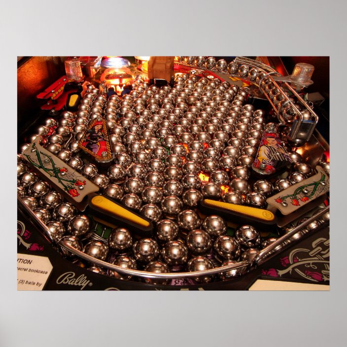 pinball poster Multiball! | Zazzle.com
