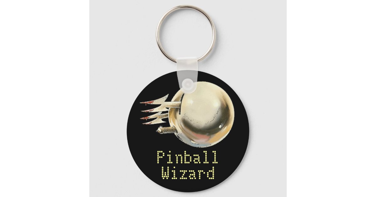 Pinball Wizard Keychain | Zazzle