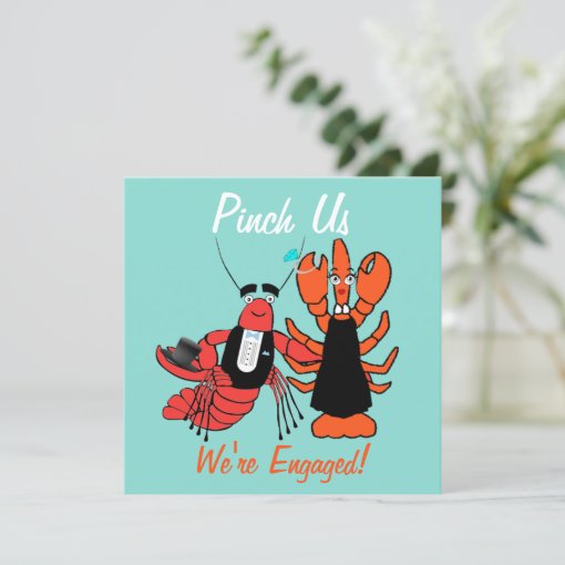 Pinch Us We're Engaged Crayfish Boil Shower Party Invitation | Zazzle