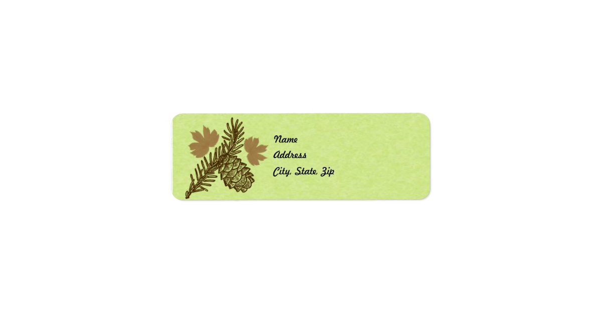 Pine Cone Address Label Template | Zazzle