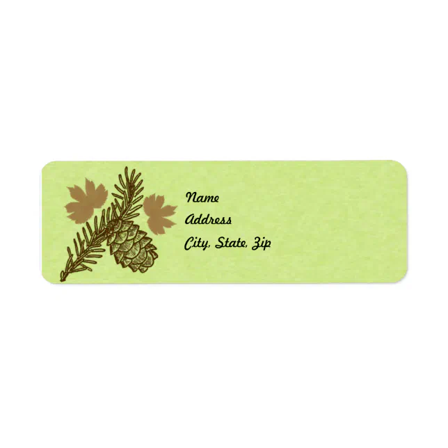 Pine Cone Address Label Template | Zazzle