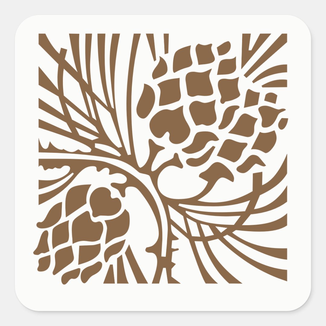 Pine Cone Christmas Stickers | Zazzle