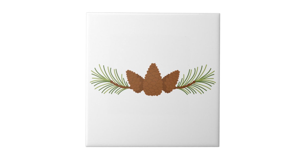 Pine Cones Ceramic Tile | Zazzle