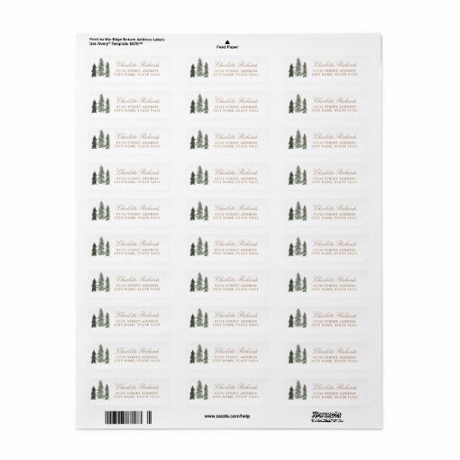 Pine Forest Label | Zazzle