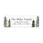 Watercolor Tall Mountain Pines n Lake Address Label | Zazzle.com