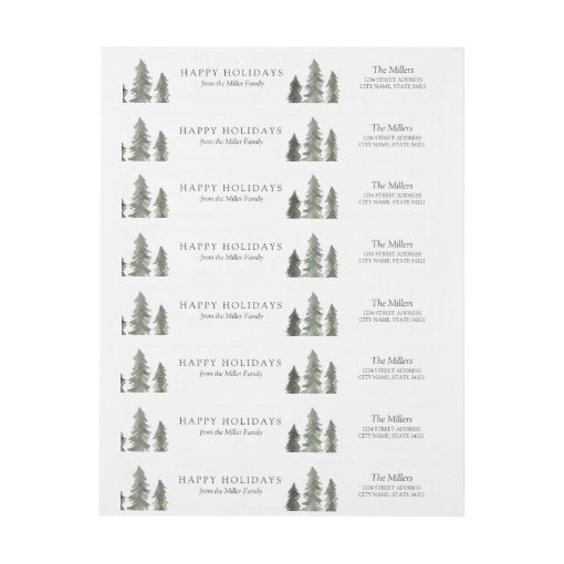 Pine Forest Wrap Around Label | Zazzle