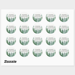 Pine Spruce Trees | New Home Address Label Sticker | Zazzle