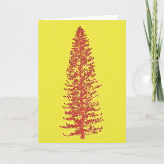 Pine Tree Art Note Card | Zazzle