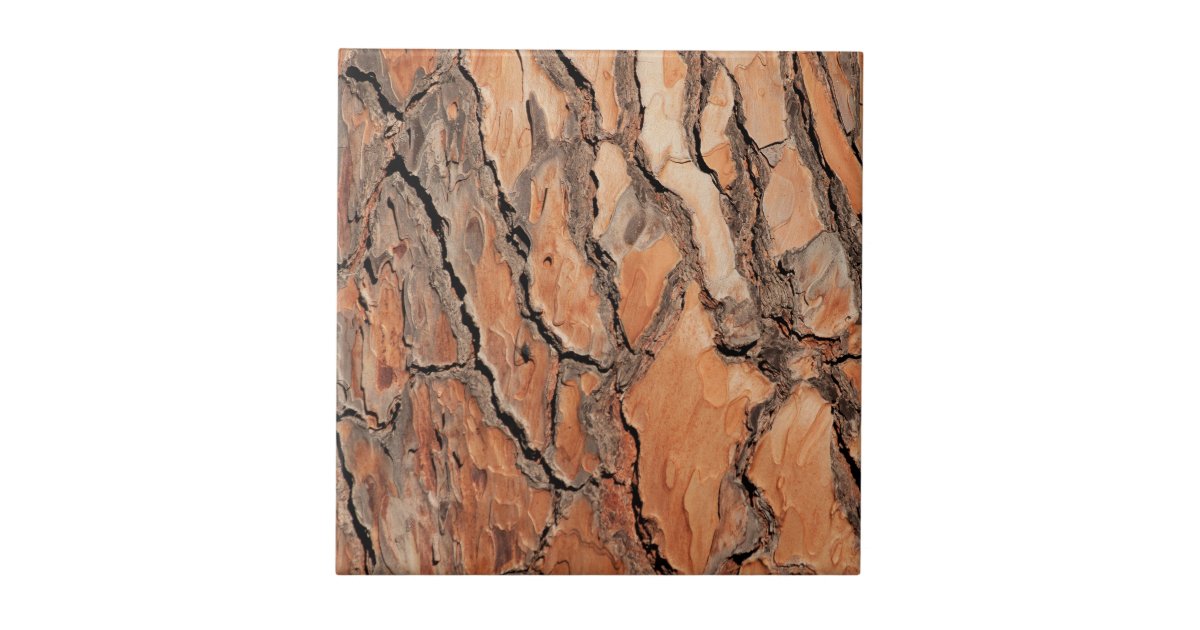 Pine Tree Bark Texture Ceramic Tile | Zazzle