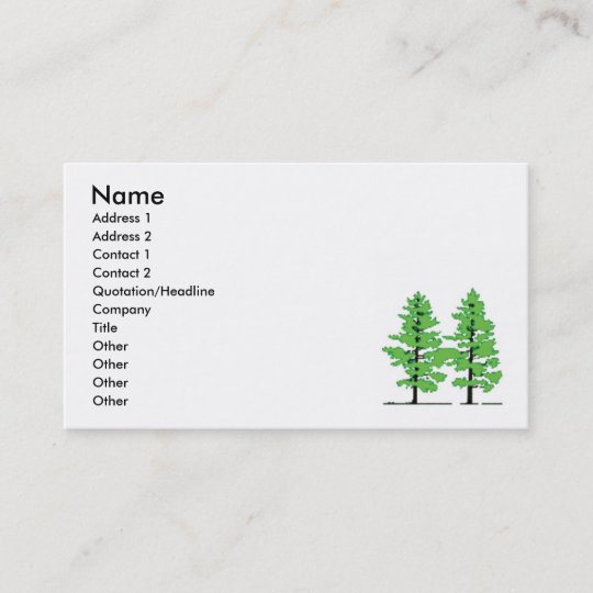 Pine Tree business card | Zazzle.com