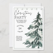 Pine Tree Christmas Party Invitation | Zazzle