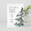 Pine Tree Christmas Party Invitation | Zazzle