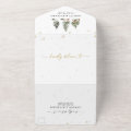 Pine Tree Christmas Wedding All In One Invitation | Zazzle