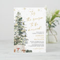 Pine Tree Christmas Wedding Invitation | Zazzle