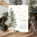 Pine Tree Christmas Wedding Invitation | Zazzle