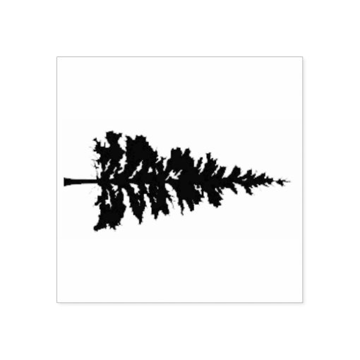 pine tree, evergreen tree, Christmas tree, Rubber Stamp | Zazzle