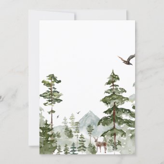 Pine Tree Forest Mountain Couple Shower Woodland Invitation | Zazzle