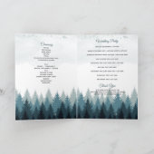 Pine Tree Forest Wedding Order of Service Program | Zazzle