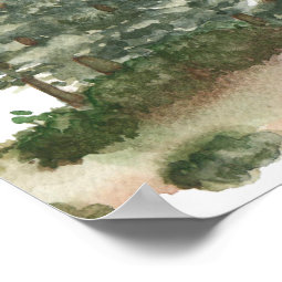 Pine Tree Forest Woodland Seating Chart | Zazzle