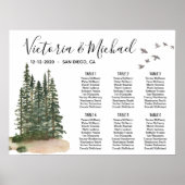 Pine Tree Forest Woodland Seating Chart | Zazzle