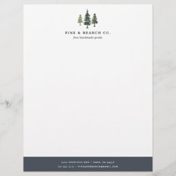 Pine Tree Logo Letterhead | Zazzle