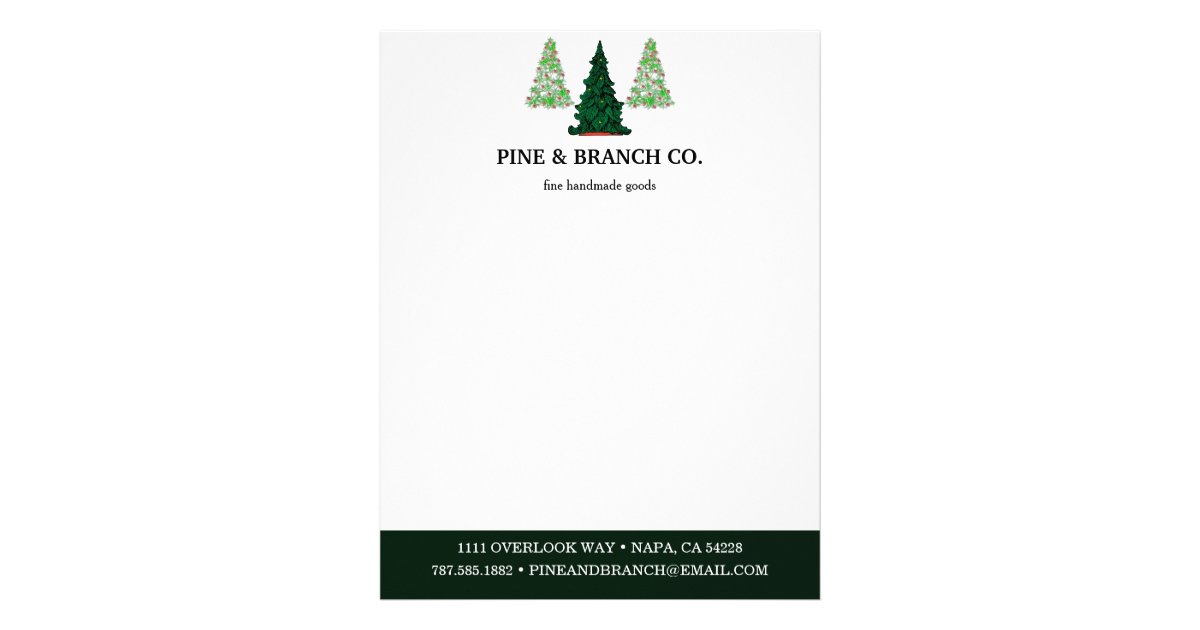 Pine Tree Logo Letterhead | Zazzle.com