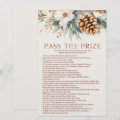 Pine Tree Pass The Prize Bridal Shower Game Stationery | Zazzle