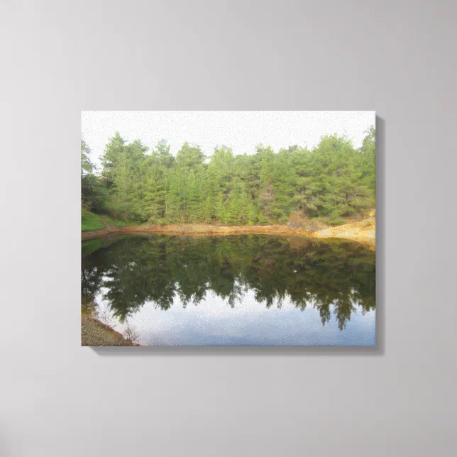 Pine Tree Reflection Lake Canvas Print | Zazzle