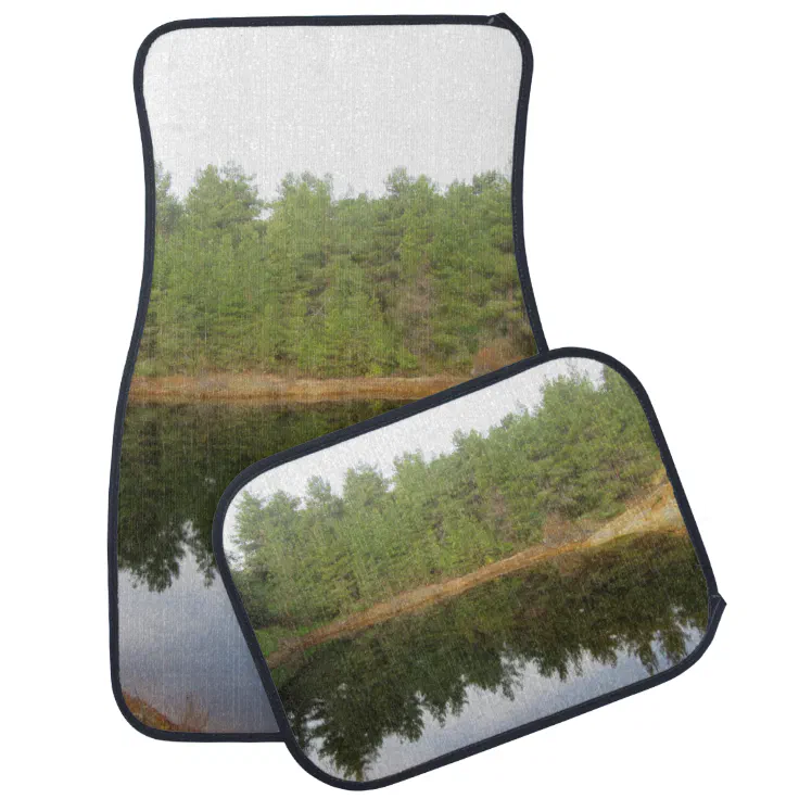 Pine Tree Reflection Lake Car Floor Mat | Zazzle