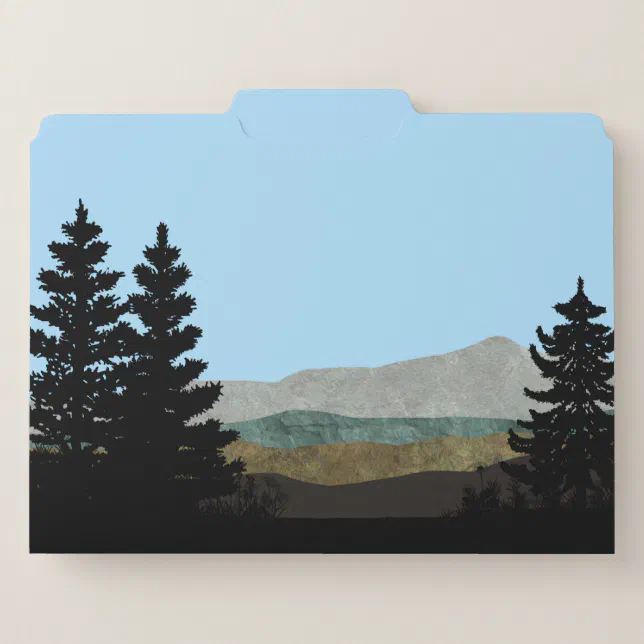 Pine Trees and Mountains | Scenic Beauty File Folder | Zazzle