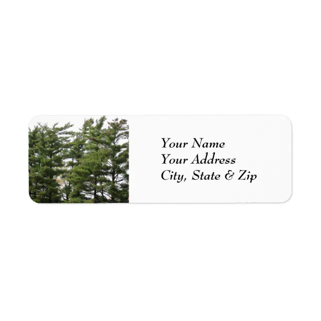 Pine Trees Label | Zazzle