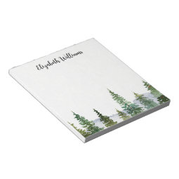 Pine Trees Personalized Notepad | Zazzle