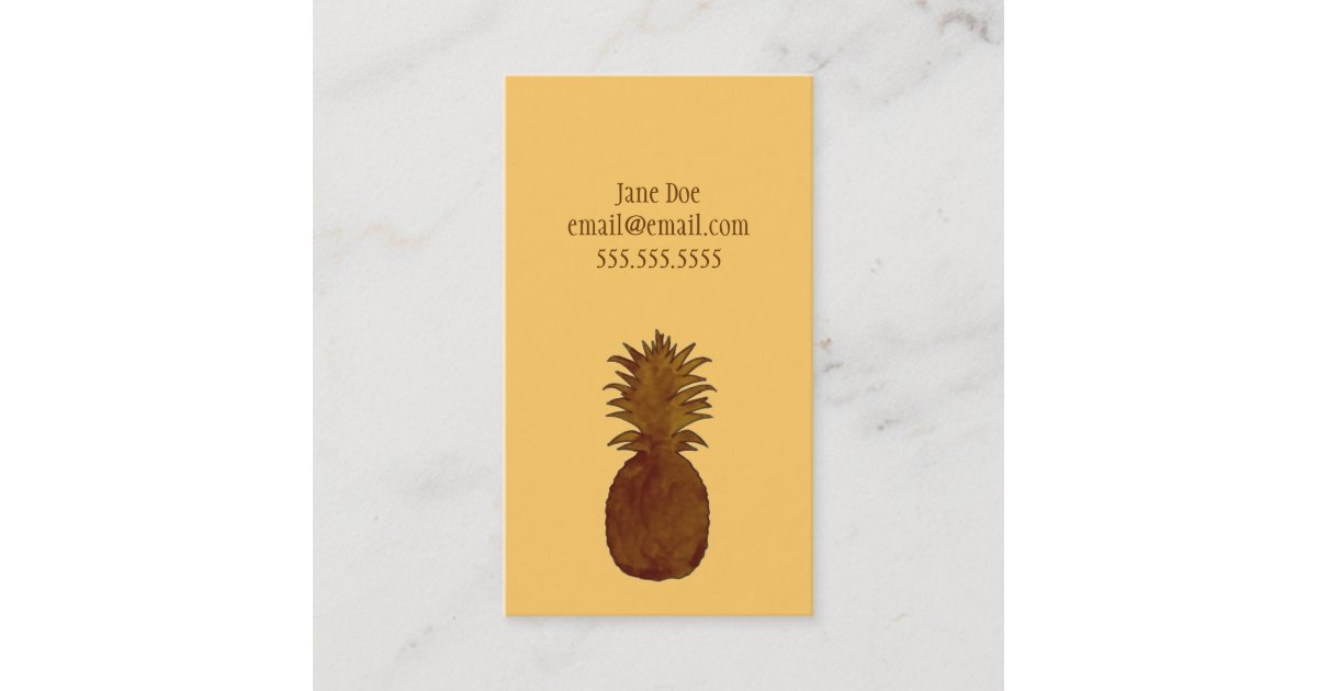 Pineapple Calling Card | Zazzle