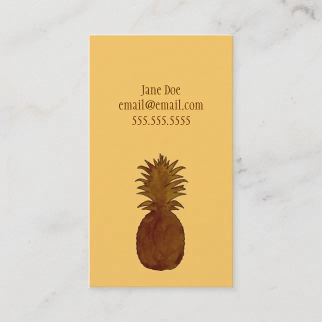 Pineapple Calling Card | Zazzle