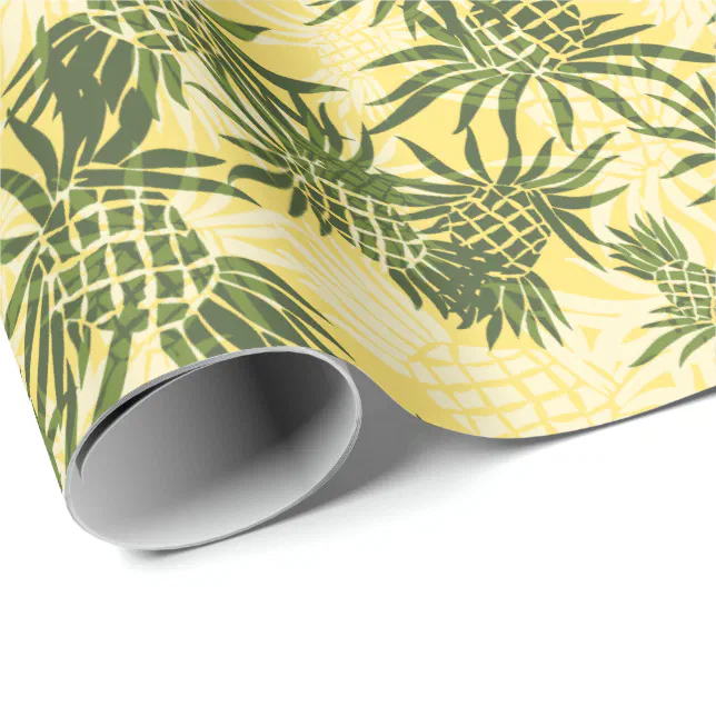 Pineapple Camo Hawaiian Tropical Wrapping Paper | Zazzle