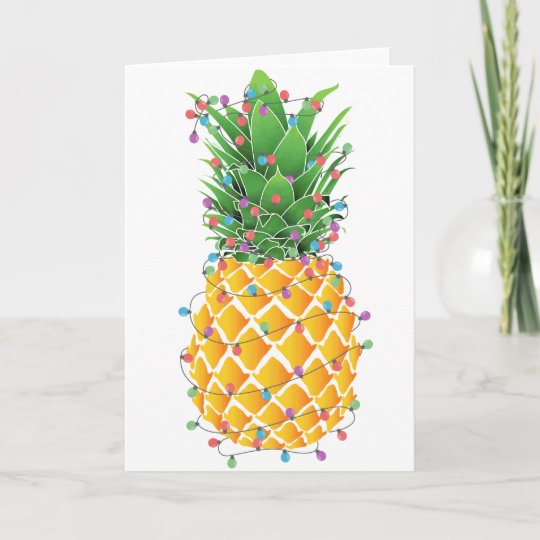 Pineapple Christmas Tree Holiday Card | Zazzle.com