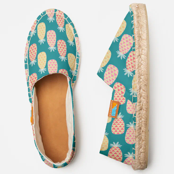 Pineapple Doodle Pattern | Monogram Espadrilles | Zazzle