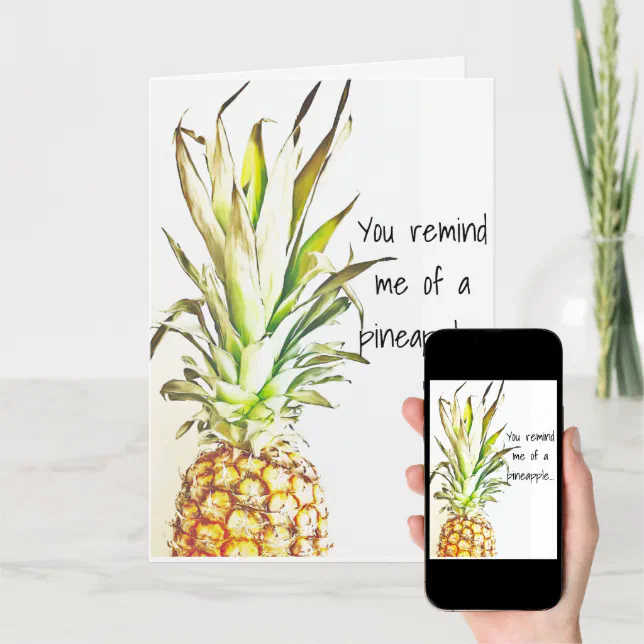 Pineapple Greeting Card | Zazzle
