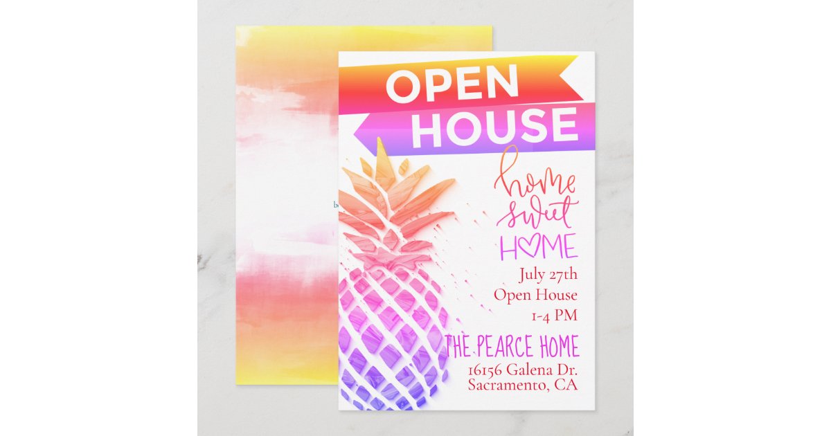 Pineapple Housewarming Party Open House Invitation | Zazzle