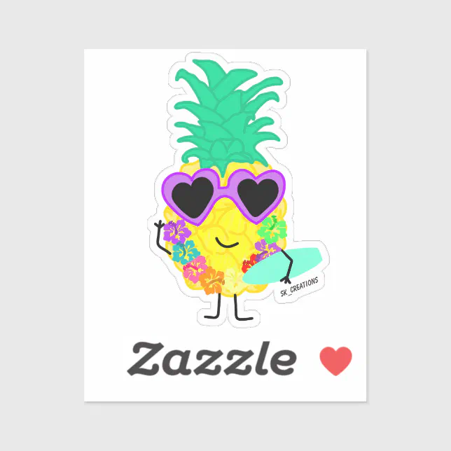 Pineapple Man Sticker | Zazzle