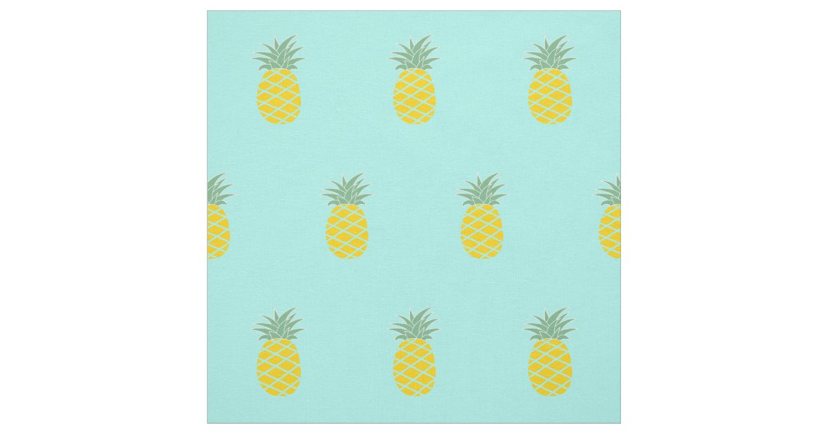Pineapple pattern Fabric | Zazzle