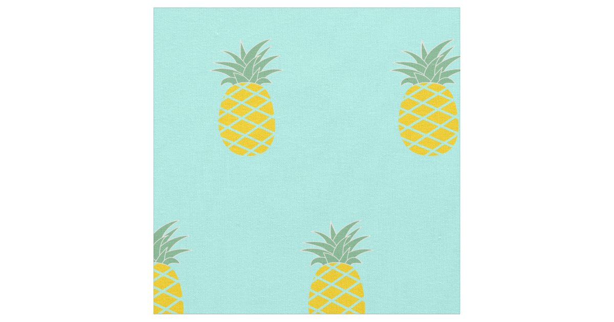 Pineapple pattern Fabric | Zazzle