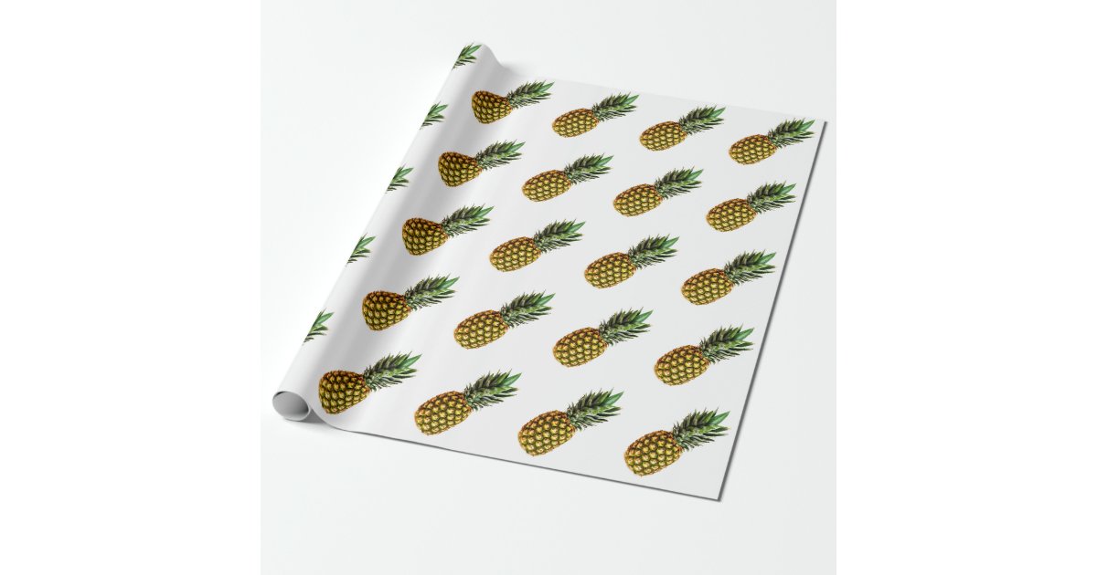 Pineapple pattern wrapping paper | Zazzle