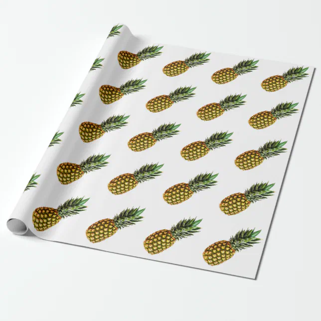 Pineapple pattern wrapping paper | Zazzle