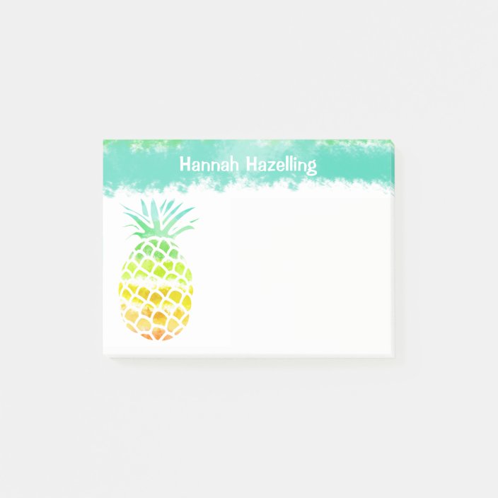 Pineapple Personalized Note Pad | Zazzle.com