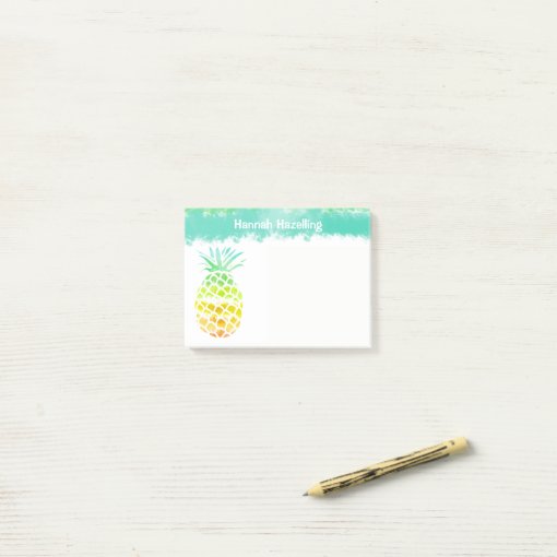 Pineapple Personalized Note Pad | Zazzle