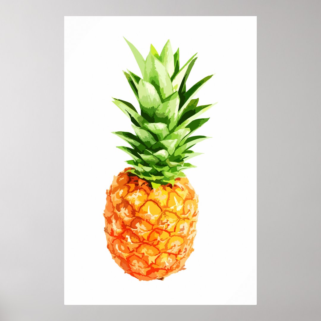 Pineapple, Pineapple poster, Pineapple canvas, Poster | Zazzle