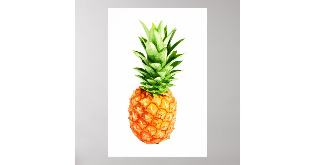Pineapple, Pineapple poster, Pineapple canvas, Poster | Zazzle